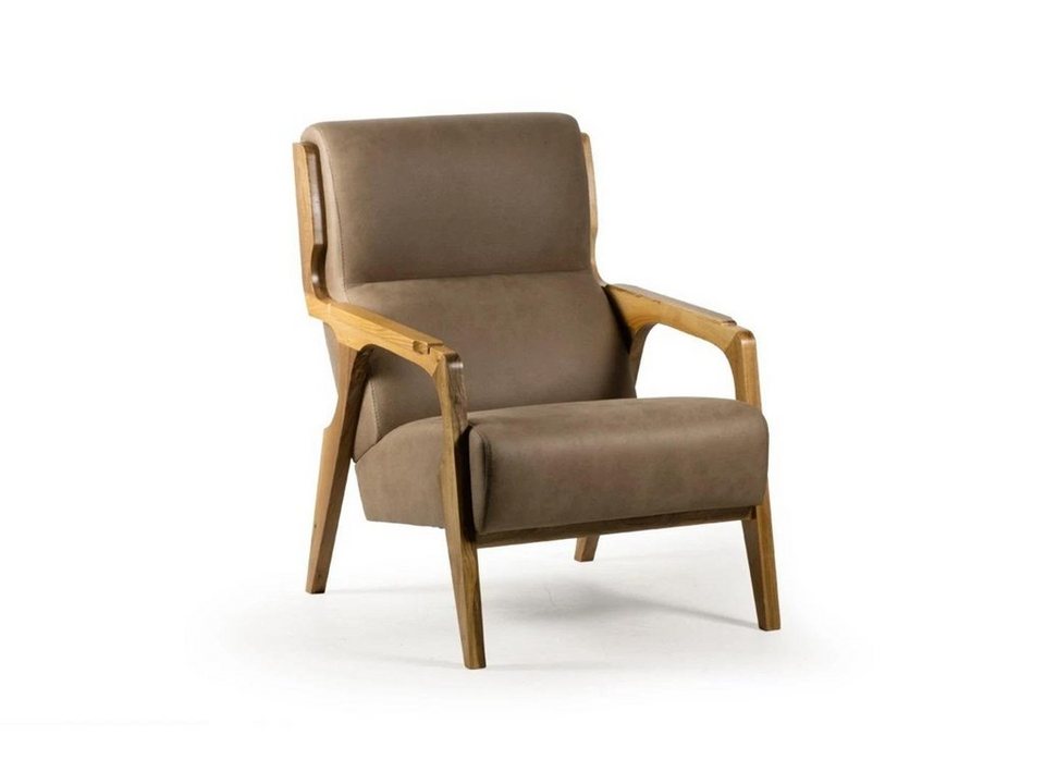 Jvmoebel Sessel Design Grau Sessel Wohnzimmer Polster Luxus Sitz