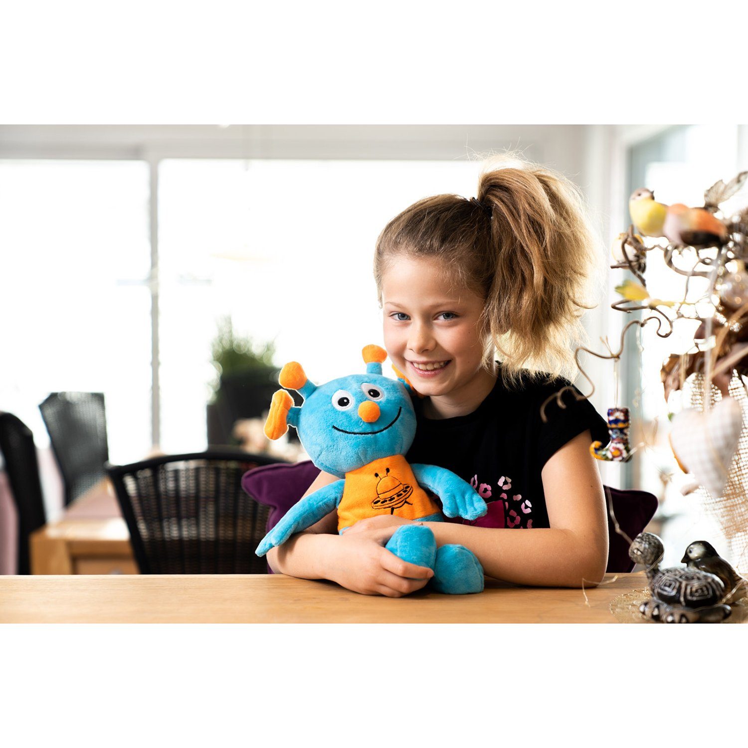 Habibi Plush Wärmekissen Habibi Wärmetier Alien blau/orange Mikrowelle ...