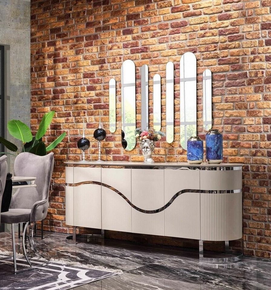 Jvmoebel Sideboard Sideboard Spiegel Esszimmer Holz Esszimmer Set