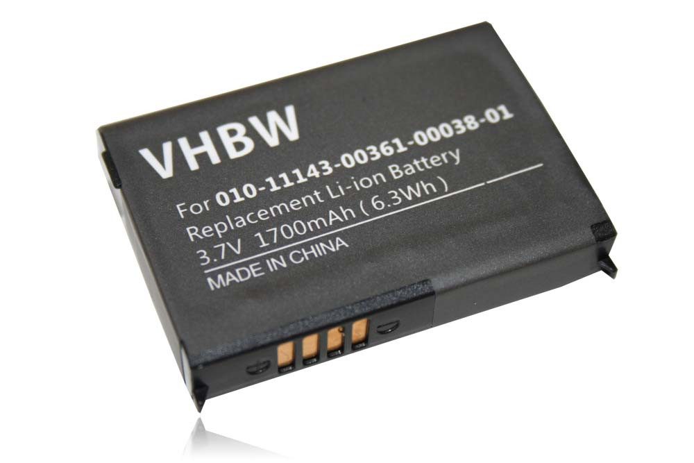 vhbw Ersatz für Garmin 361-00038-01, 010-11143-00 für Navigation Strassen Akku Li-Ion 1700 mAh