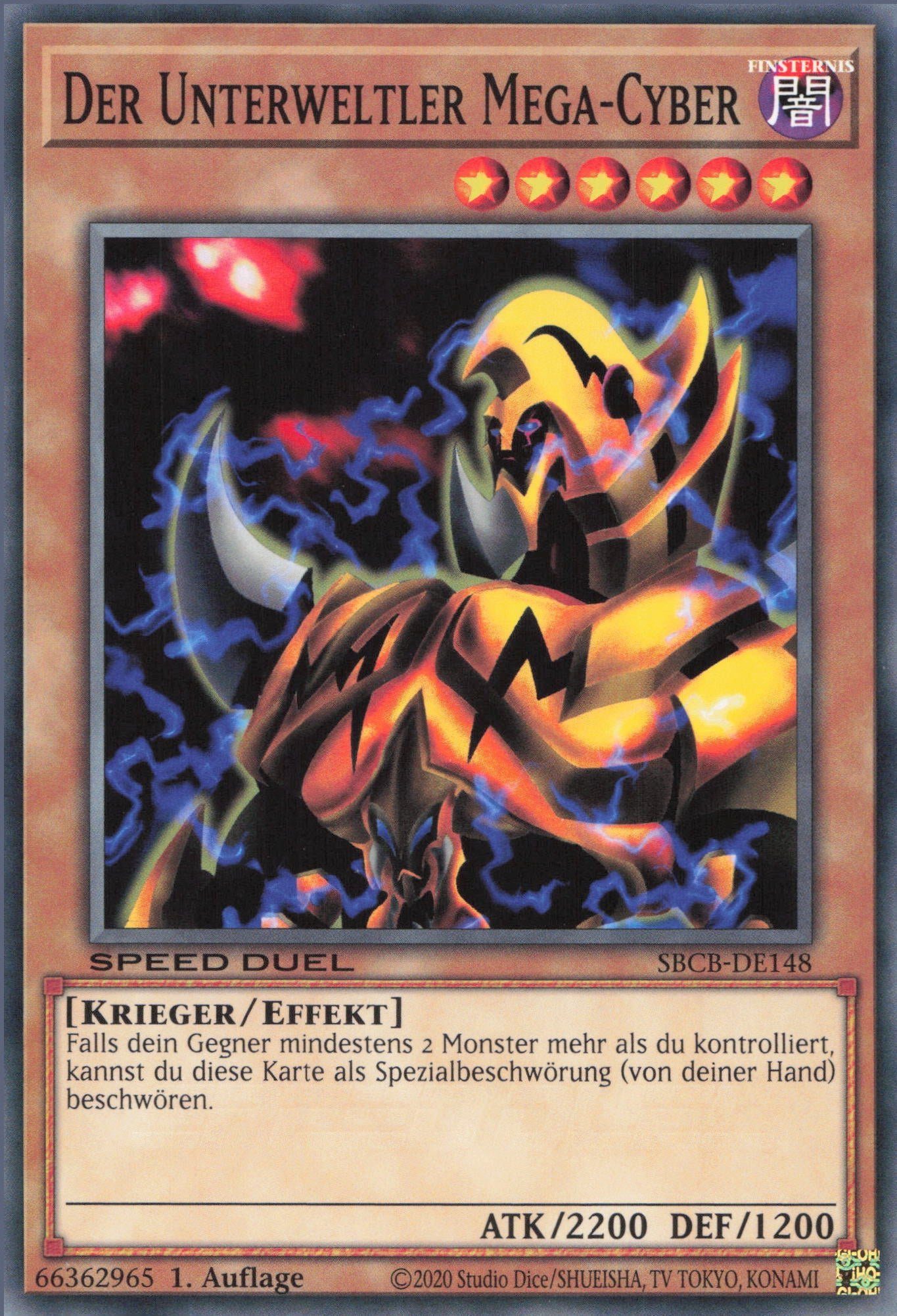 Recollectibles Sammelkarte Yugioh Karte Der Unterweltler Mega Cyber