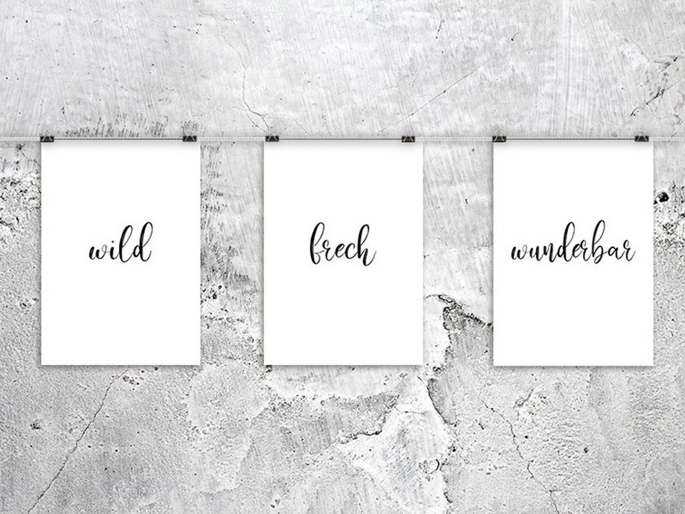 Artissimo Poster 3er Set Poster Mit Spruch Bilder Set Poster Set Wild
