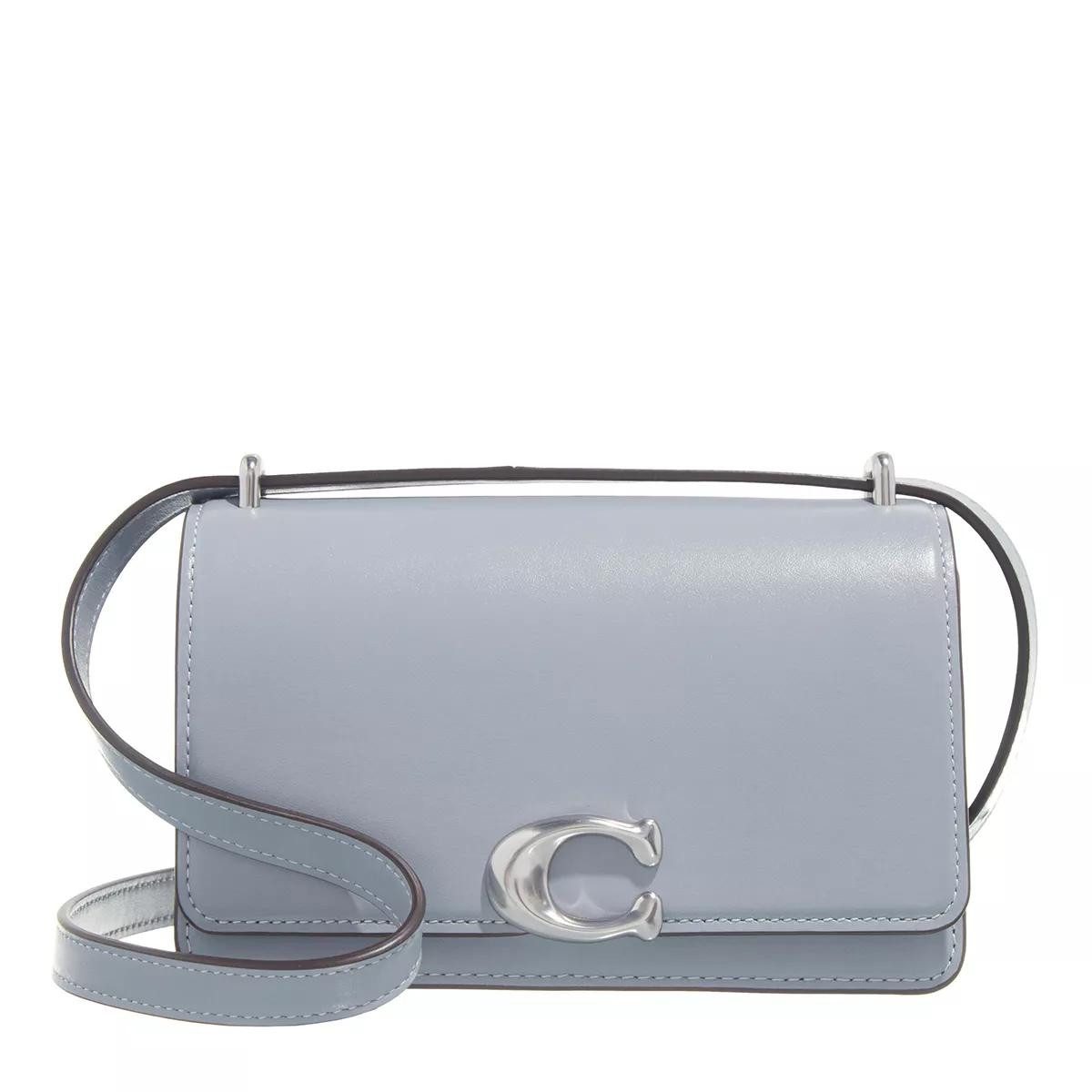 COACH Messenger Bag gray (1-tlg), Material: Kalbsleder,Kalbsleder,Leder