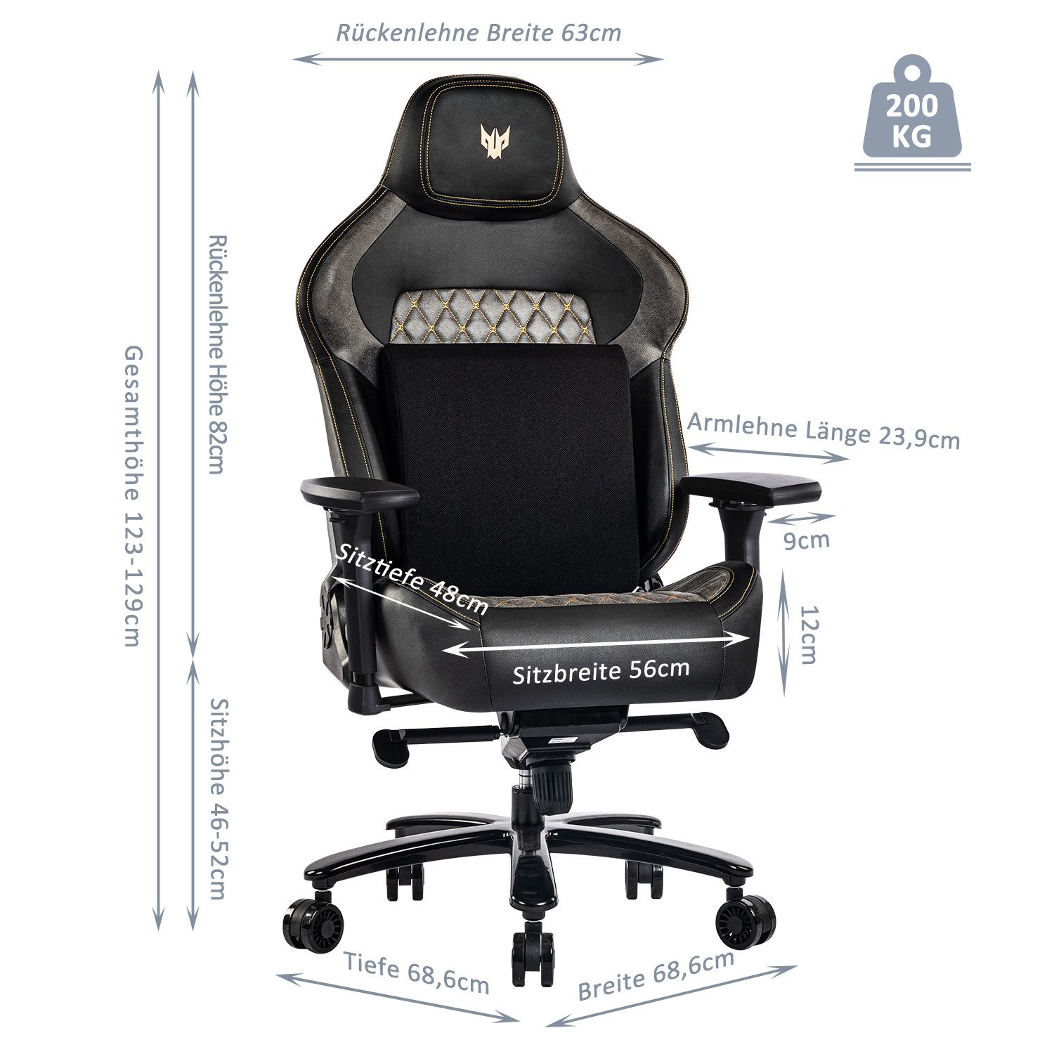 Gaming Stuhl Breite Sitzflache