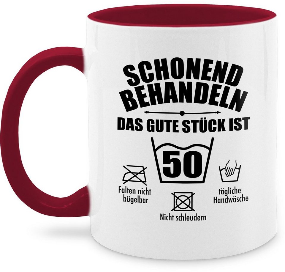 Shirtracer Tasse Schonend behandeln das gute Stück ist fünfzig, Keramik ... Shirtracer Tasse Schonend behandeln das gute Stück ist fünfzig, Keramik ...