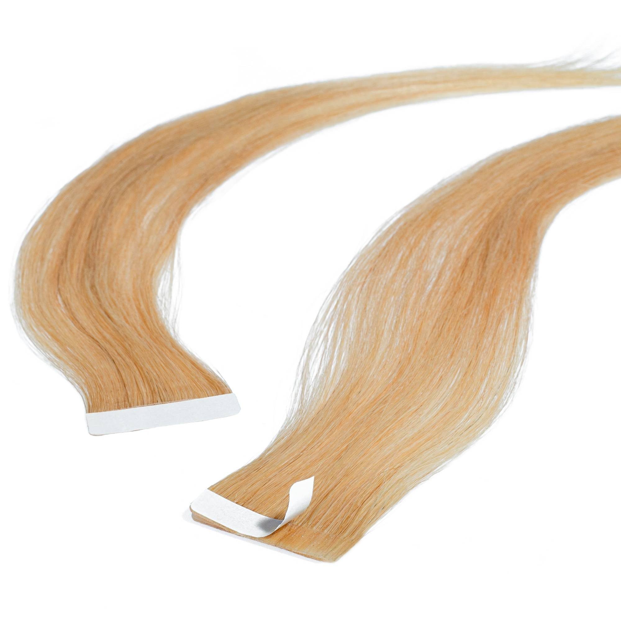hair2heart Echthaar-Extension Tape Extensions glatt #4/0 Mittelbraun ...