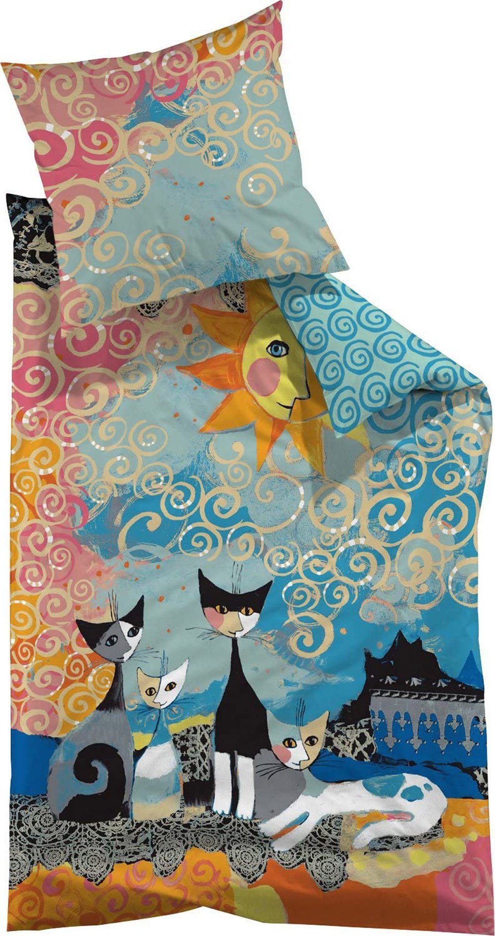 Bettwäsche Merletto Nero Sole, Rosina Wachtmeister, Baumwolle, 2 teilig, Rosina Wachtmeister ...