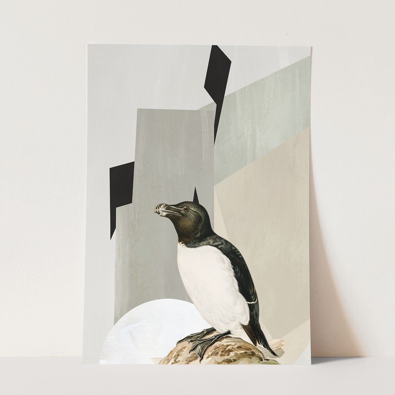 Sinus Art Wandbild Vogel Motiv Pinguin Einzigartiges Design Pastelltöne