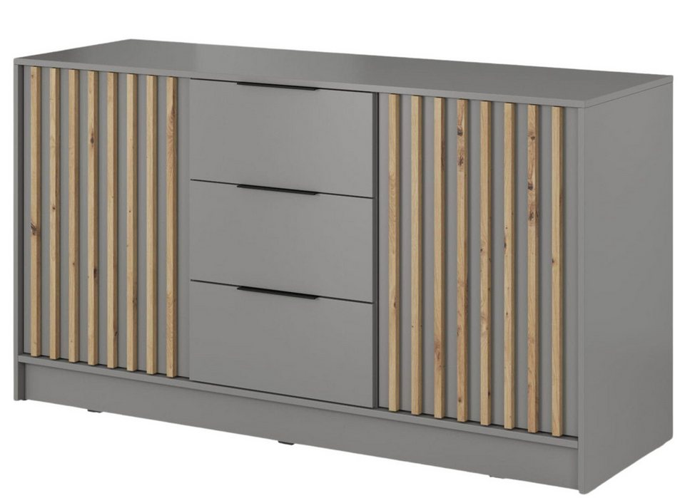 Moeblo Kommode John 3d Dekorative Lamellen Schrank Sideboard Mit 2