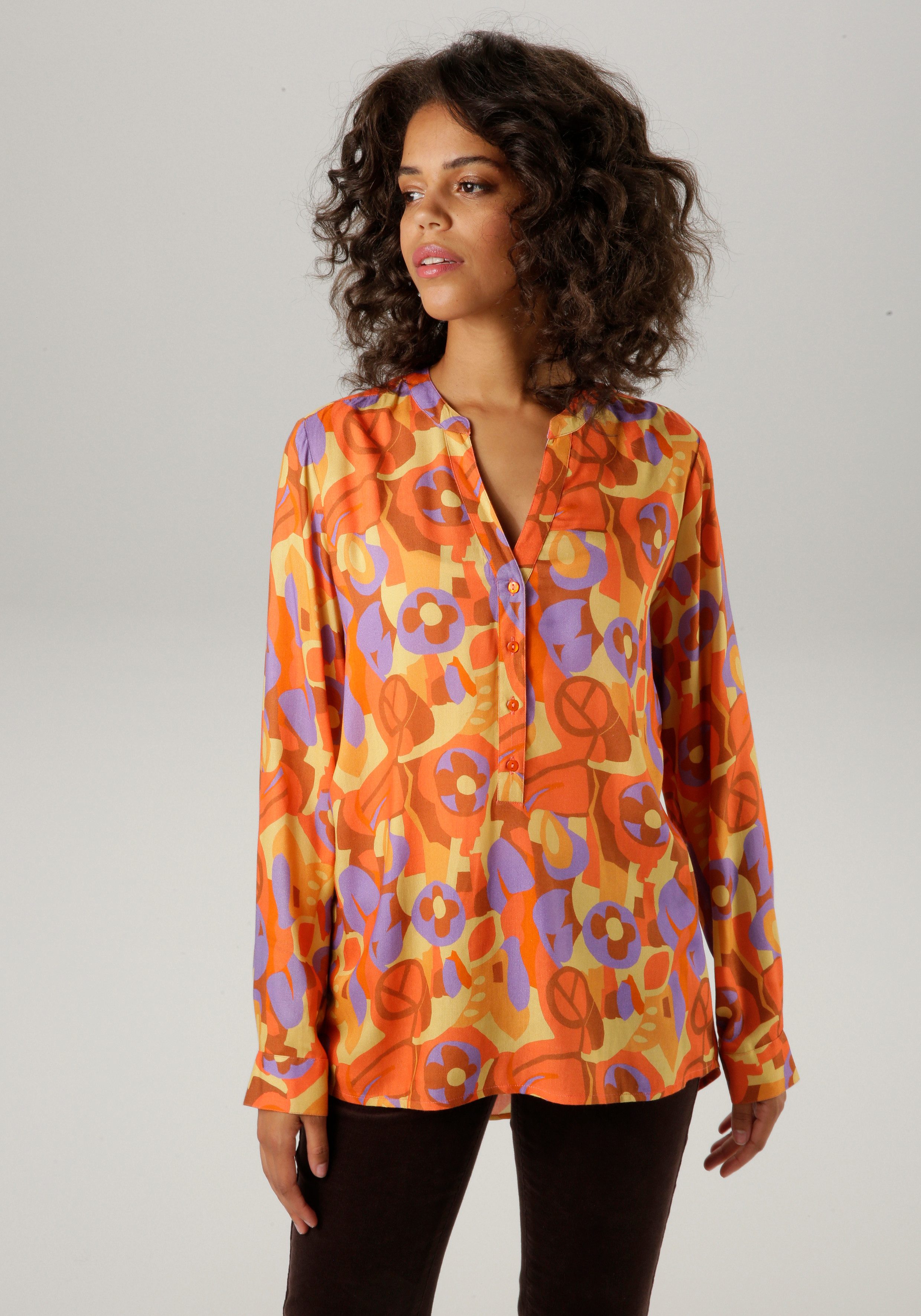 Aniston Casual Schlupfbluse Mit Extravagantem Grafischen Druck Neue