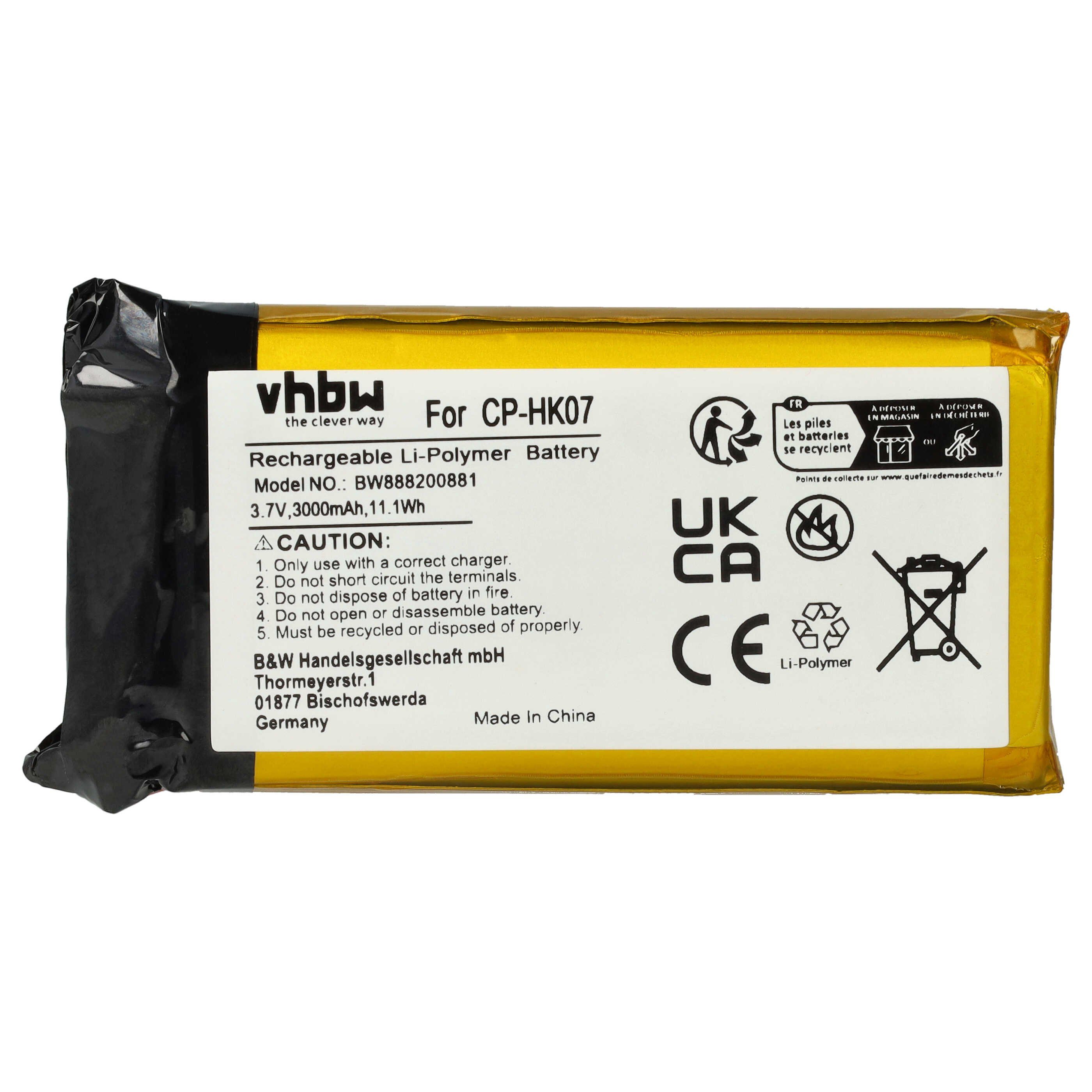 vhbw Ersatz für Harman / Kardon P954374, CP-HK07 für Lautsprecher (3000 Akku Li-Polymer 3000 mAh ...