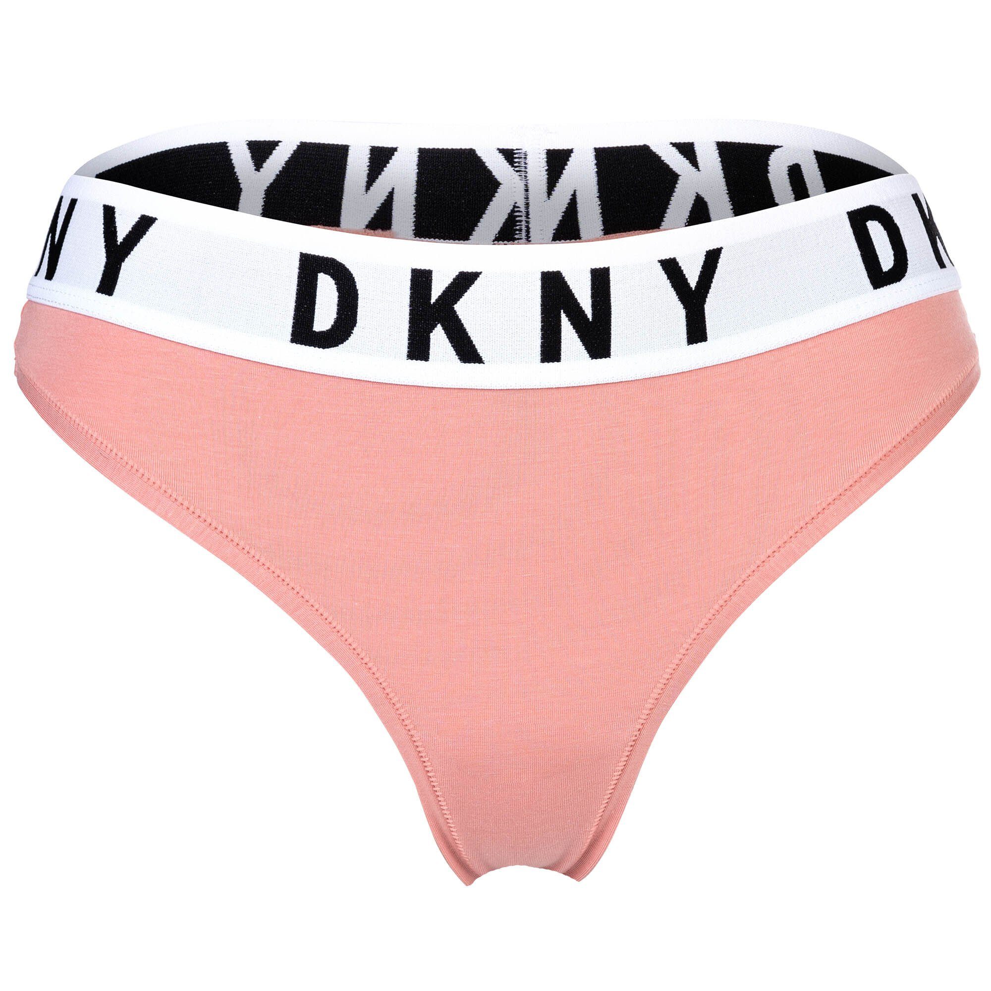 DKNY String Damen String - Tanga, Cotton Modal Stretch, grau, rosa ...