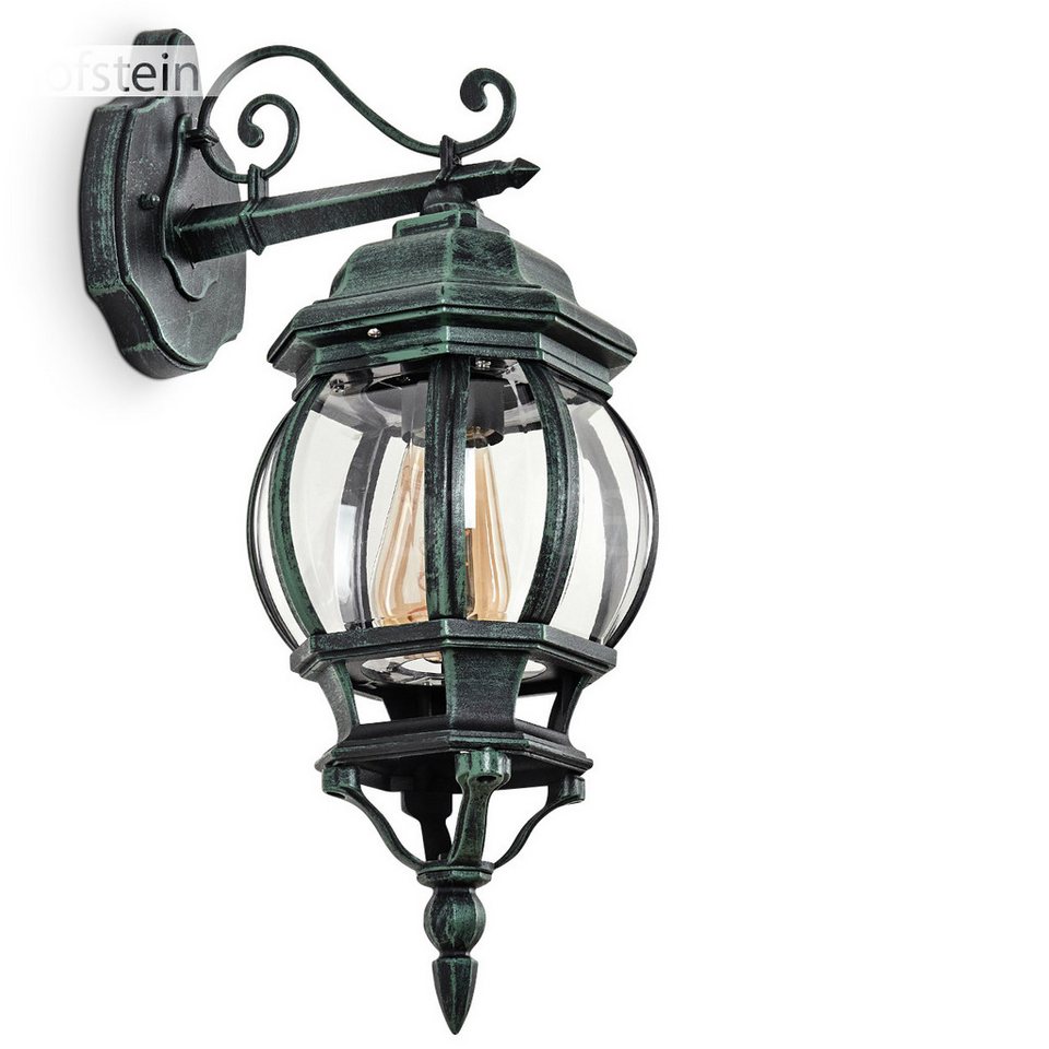 Hofstein Außen Wandleuchte Meyen Wandlampe Abwärts Aus Metallglas In
