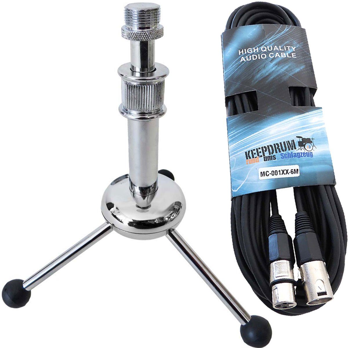 keepdrum keepdrum MS055 Mikrofonstativ mit Mikrofonkabel Mikrofon ...
