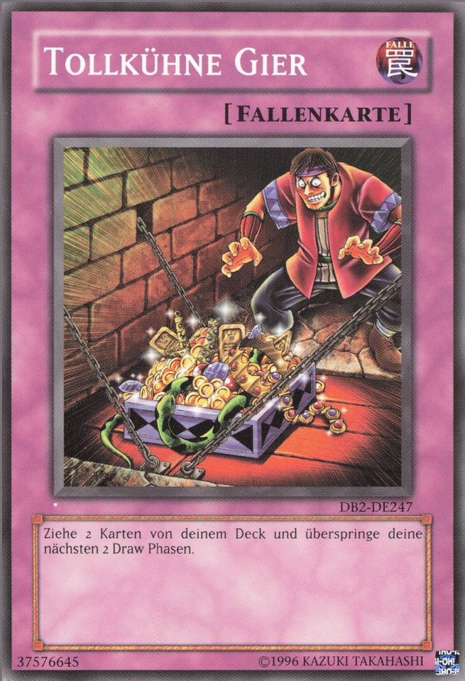 Recollectibles Sammelkarte Yugioh Karte Tollkühne Gier Deutsch Yu Gi