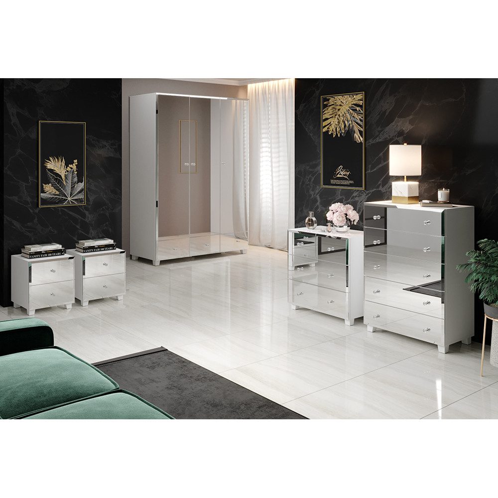 Lomadox Schlafzimmer Set Bucceri 83 Spar Set 5 St Weiß