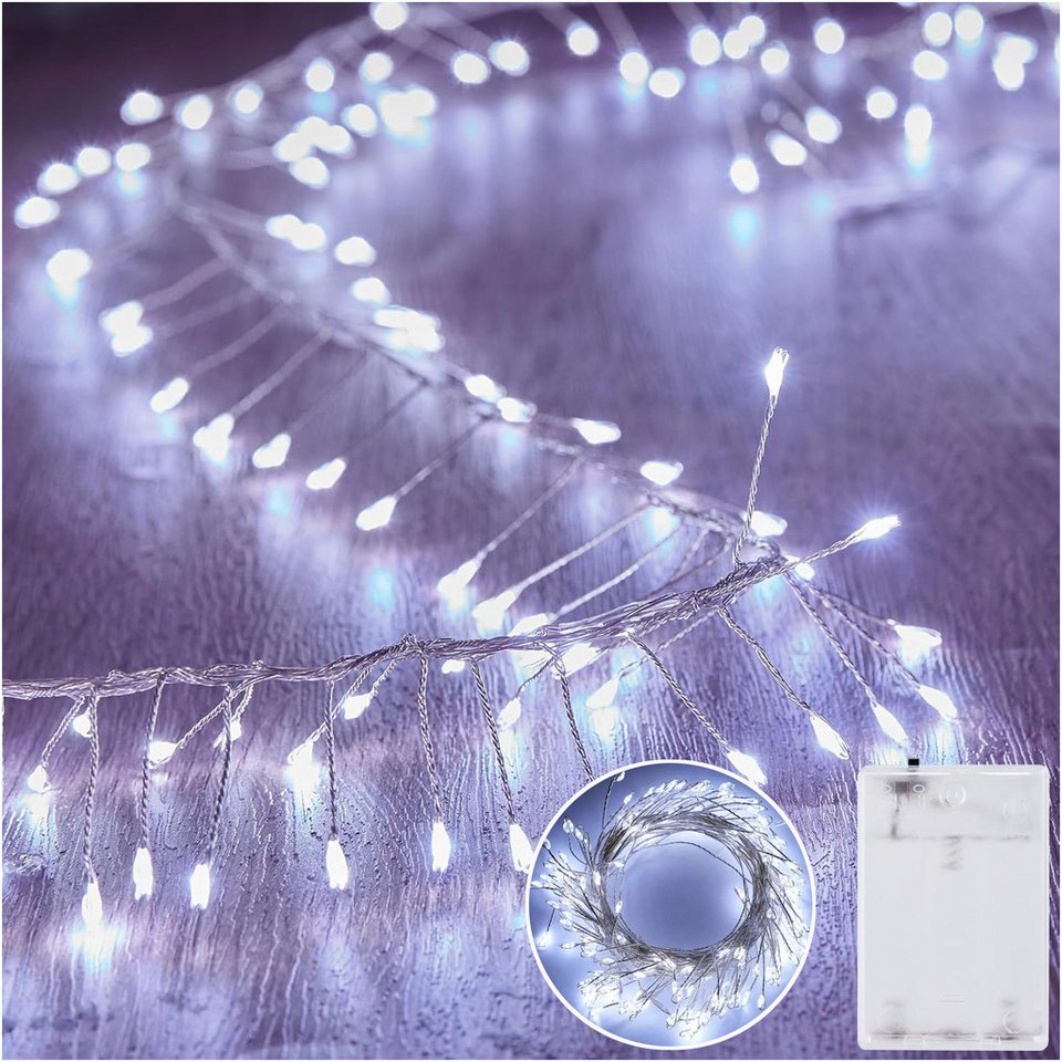 Jibenhome Led Lichterkette Wasserdicht Silbernedraht Batteriebetrieb 3m