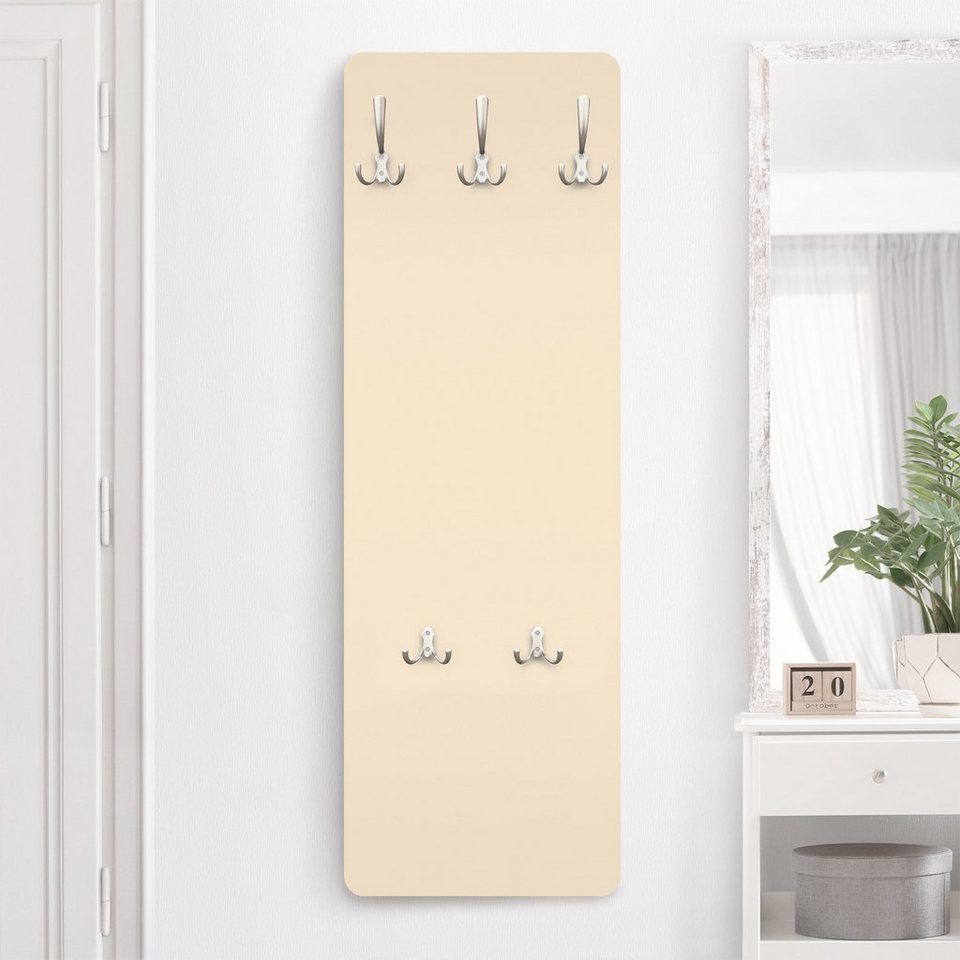 Bilderdepot24 Garderobenpaneel Design Unifarben Crème Ausgefallenes