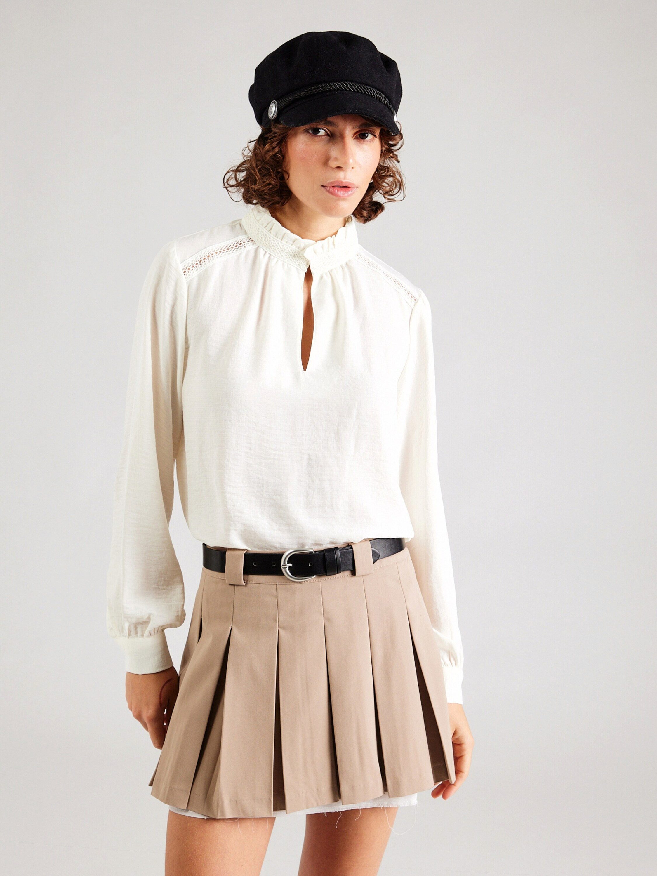 JDY Langarmbluse JDYRACHEL (1-tlg) Cut-Outs, Abgesteppter Saum/Kante