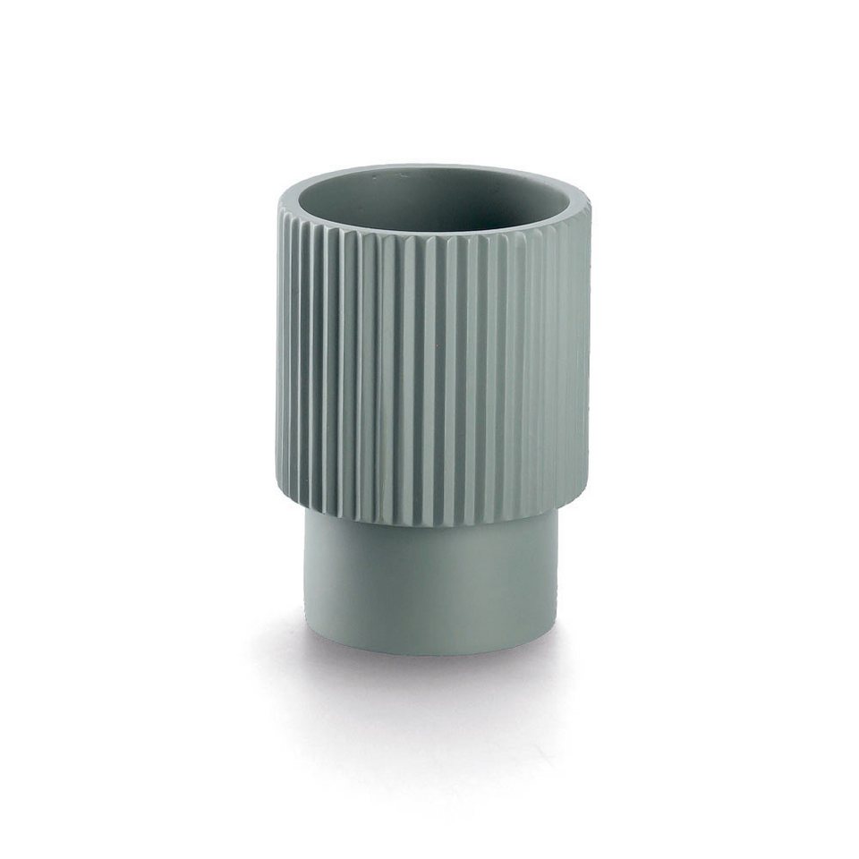 Zeller Present Badaccessoire Set Zahnputzbecher Stripes Polyresin