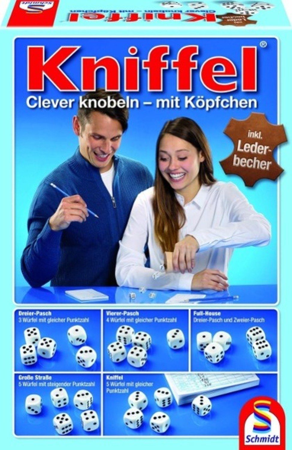 Schmidt Spiele Spiel, Kniffel mit Lederwürfelbecher Kniffel mit ...