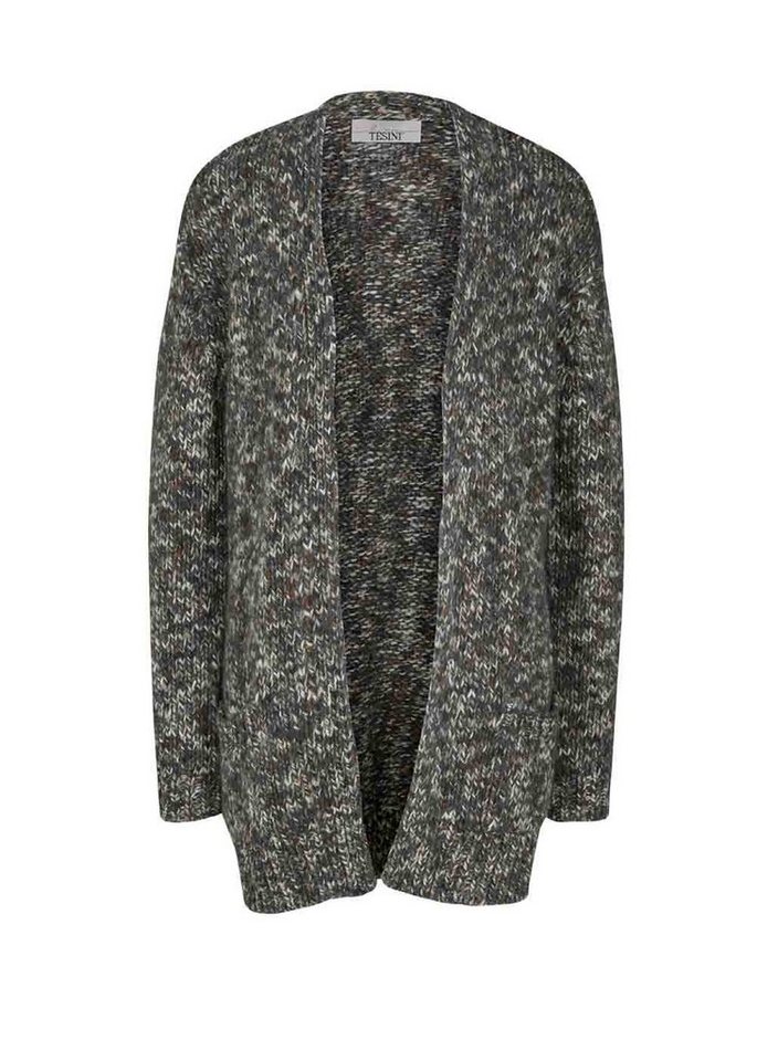 Heine Strickjacke Linea Tesini Damen Designer Grobstrickjacke Grün Bunt