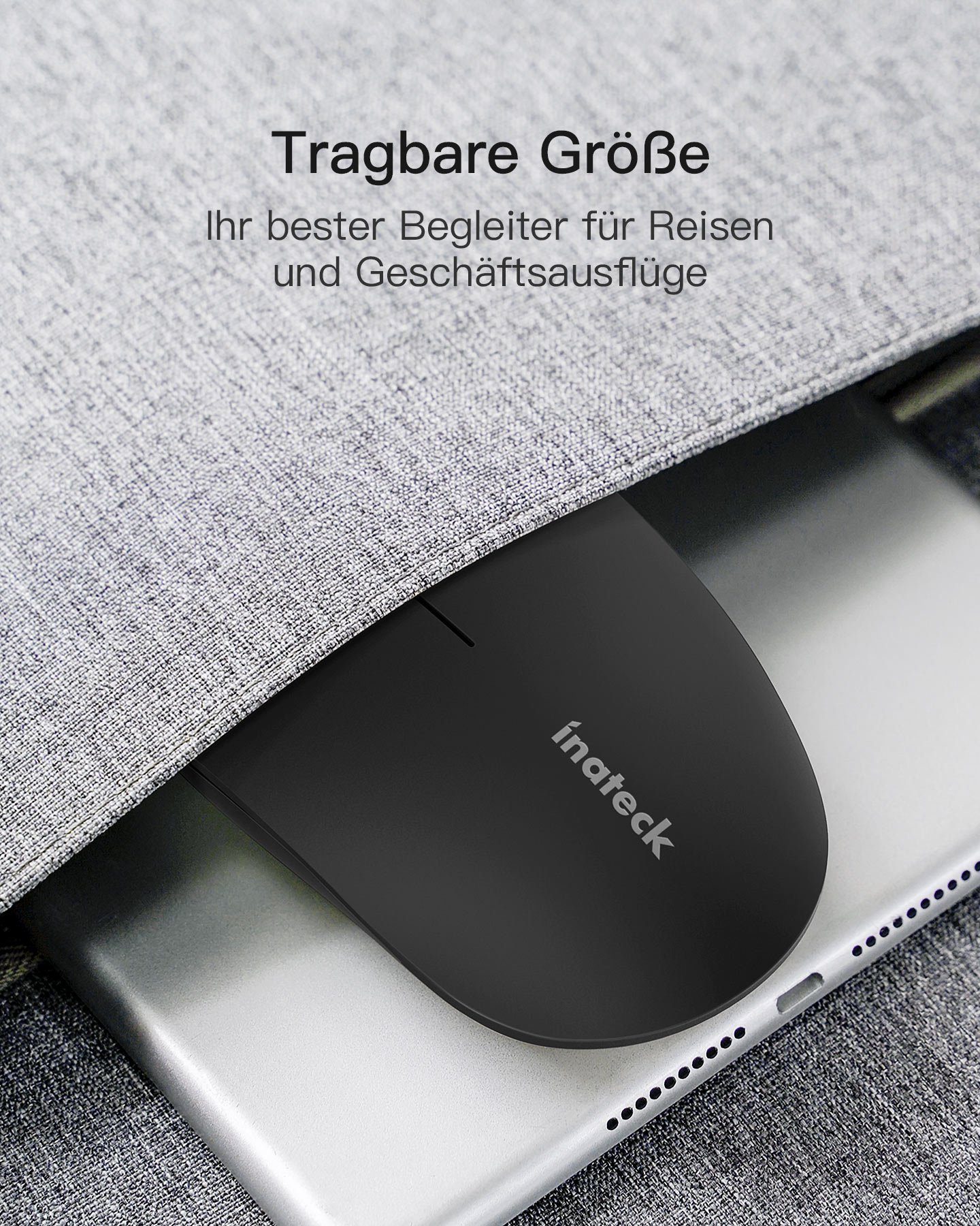 Inateck Kabellose Maus 2.4 GHz Silent Funkmaus 1500 DPI für PC USB A/C ...