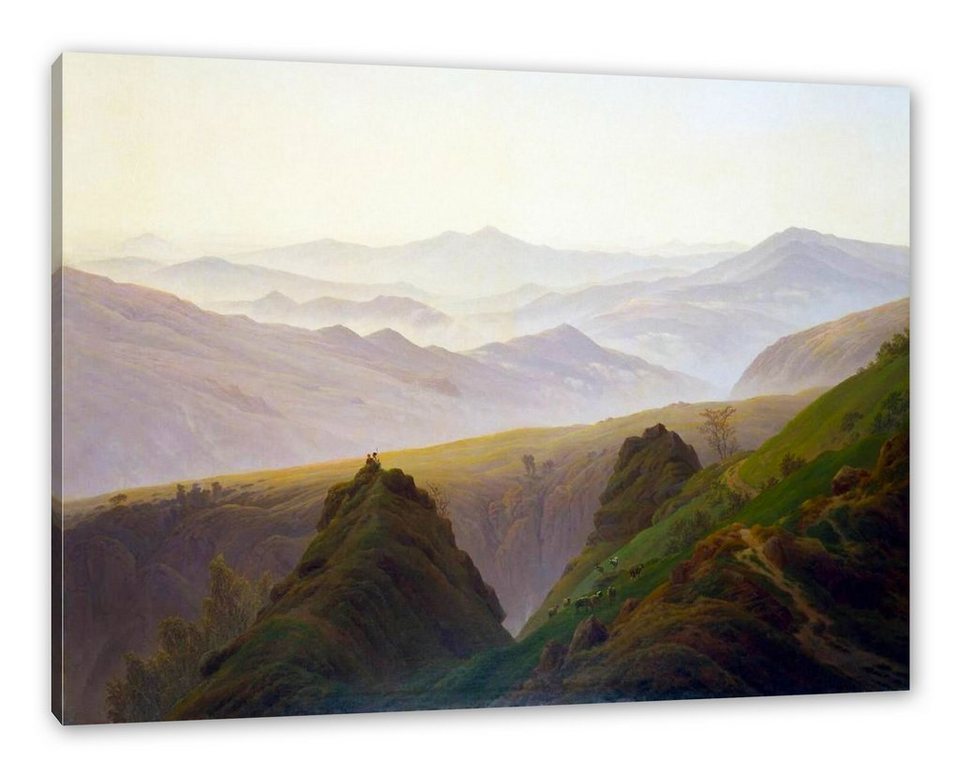 Pixxprint Leinwandbild Caspar David Friedrich Morgens In Den Bergen