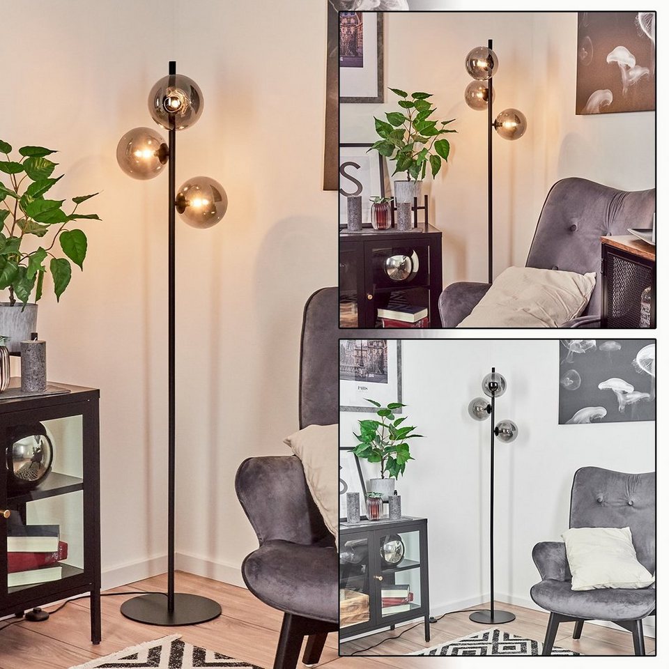 Hofstein Stehlampe Moderne Stehlampe Aus Metallglas In Schwarz