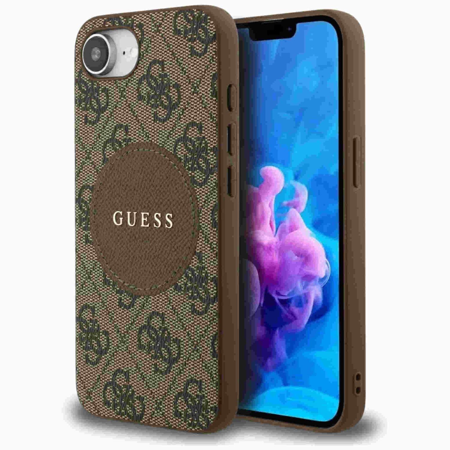 Guess Smartphone Hülle Guess Apple Iphone 16e Circle Classic Logo