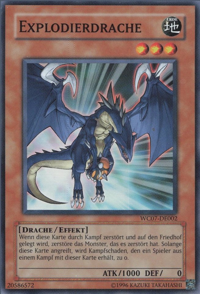 Recollectibles Sammelkarte Yugioh Karte Explodierdrache Deutsch Yu Gi