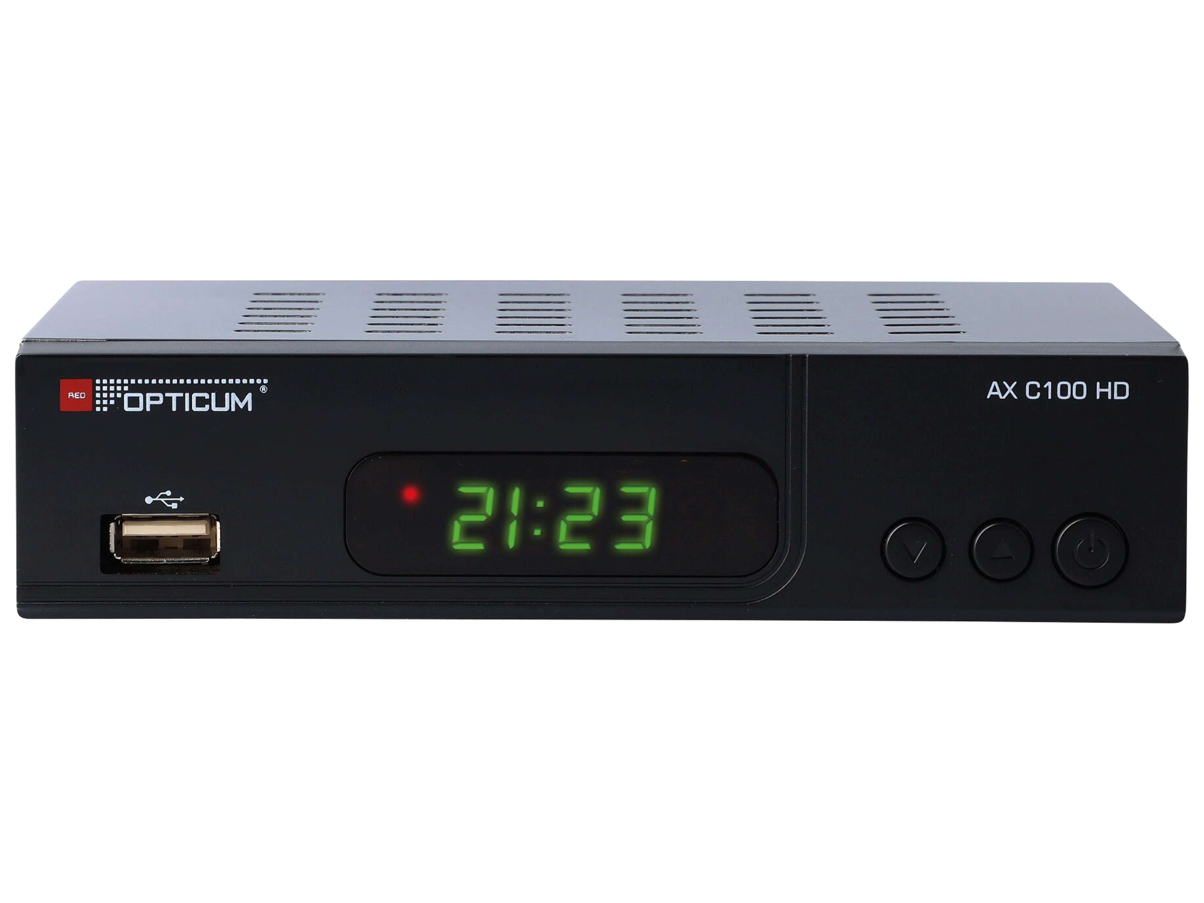 RED OPTICUM RED OPTICUM DVB-C HDTV-Receiver AX C100 HD, PVR DVB-T2 ...
