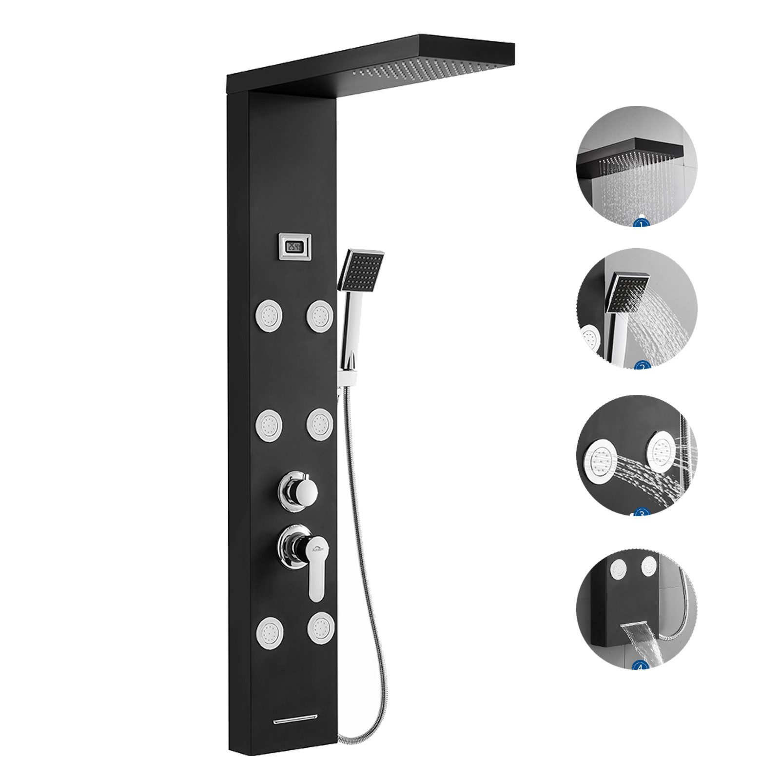 Auralum Max Duschsystem Lcd Duschpaneel Regendusche Edelstahl Dusche
