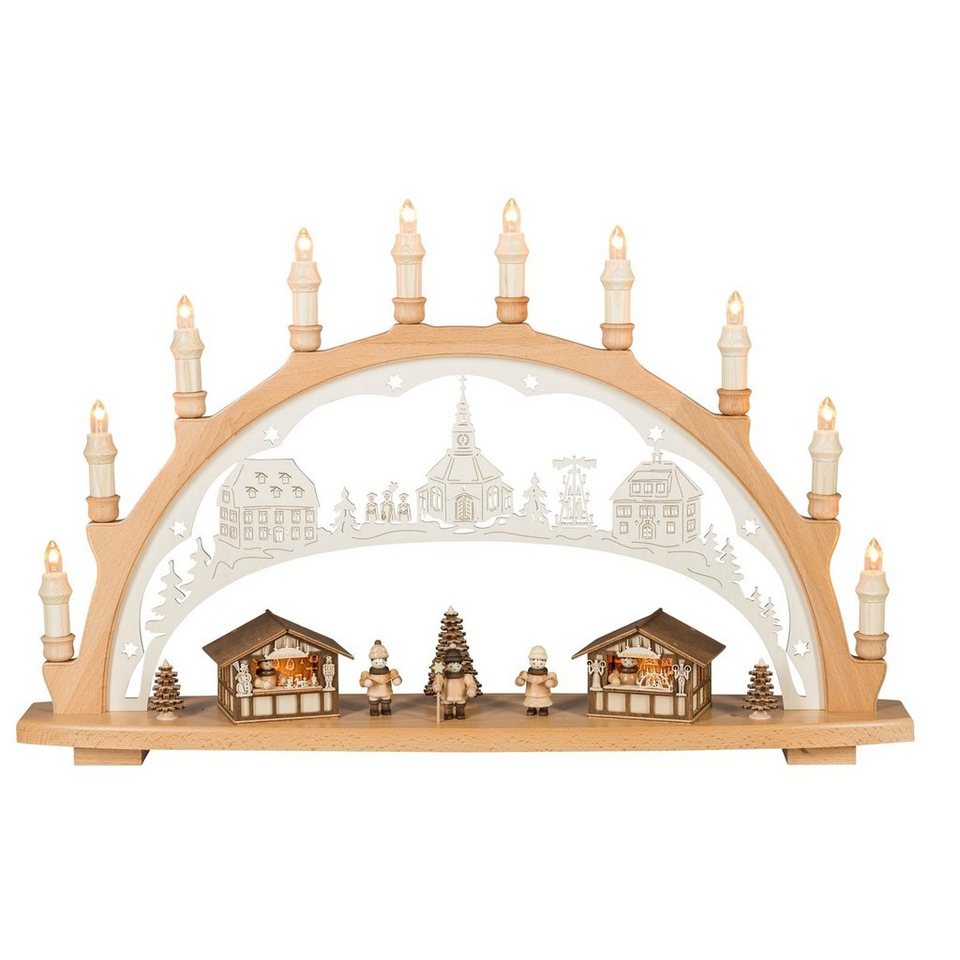 Saico Original Schwibbogen Schwibbogen Weihnachtsmarkt 1 Tlg