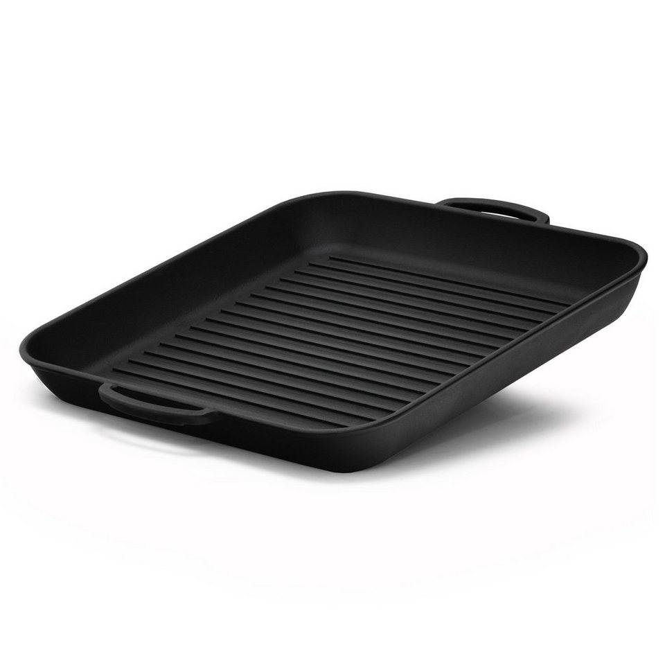 4bigfun Grillpfanne Grillpfanne 36cm Gusseisen Steakpfanne 45cm Hoch