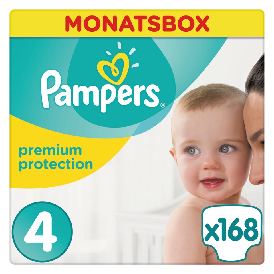 Pampers Windeln Pampers Premium Protection Gr 4 Maxi 9 14kg Monatsbox
