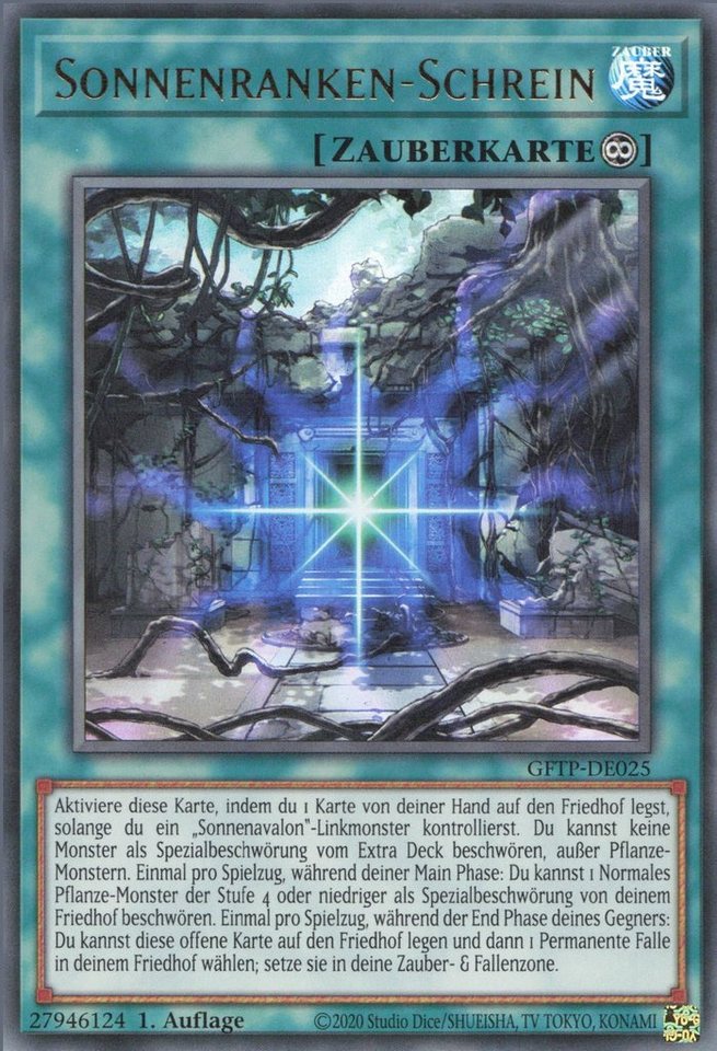 Recollectibles Sammelkarte Yugioh Karte Sonnenranken Schrein Yu Gi Oh