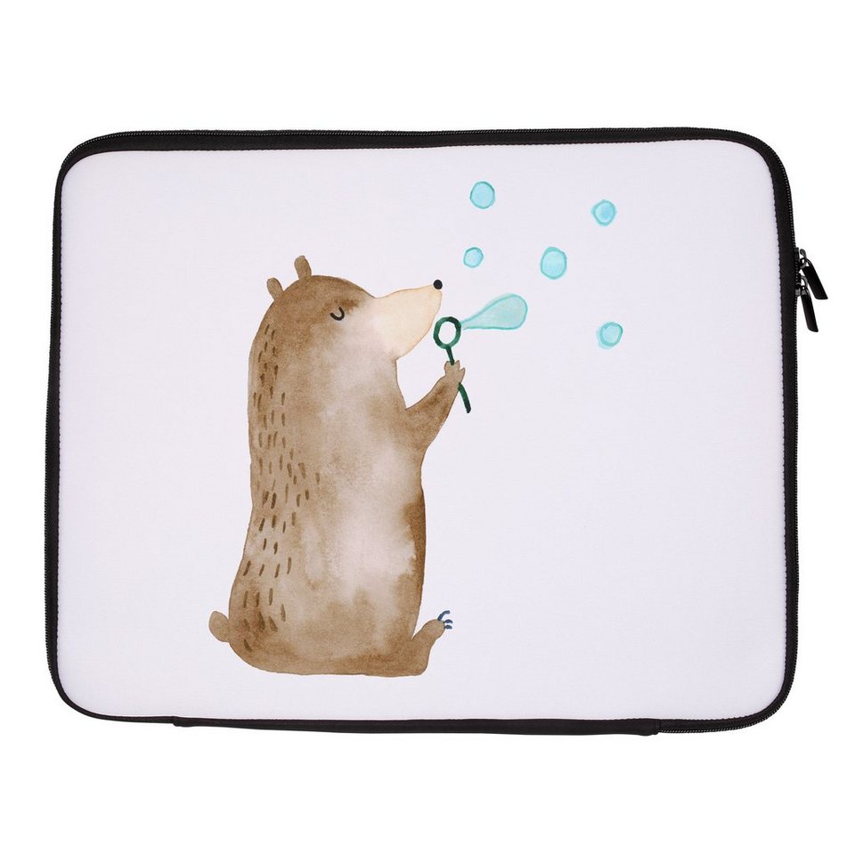 Mr And Mrs Panda Laptop Hülle 20 X 28 Cm Bär Seifenblasen Weiß