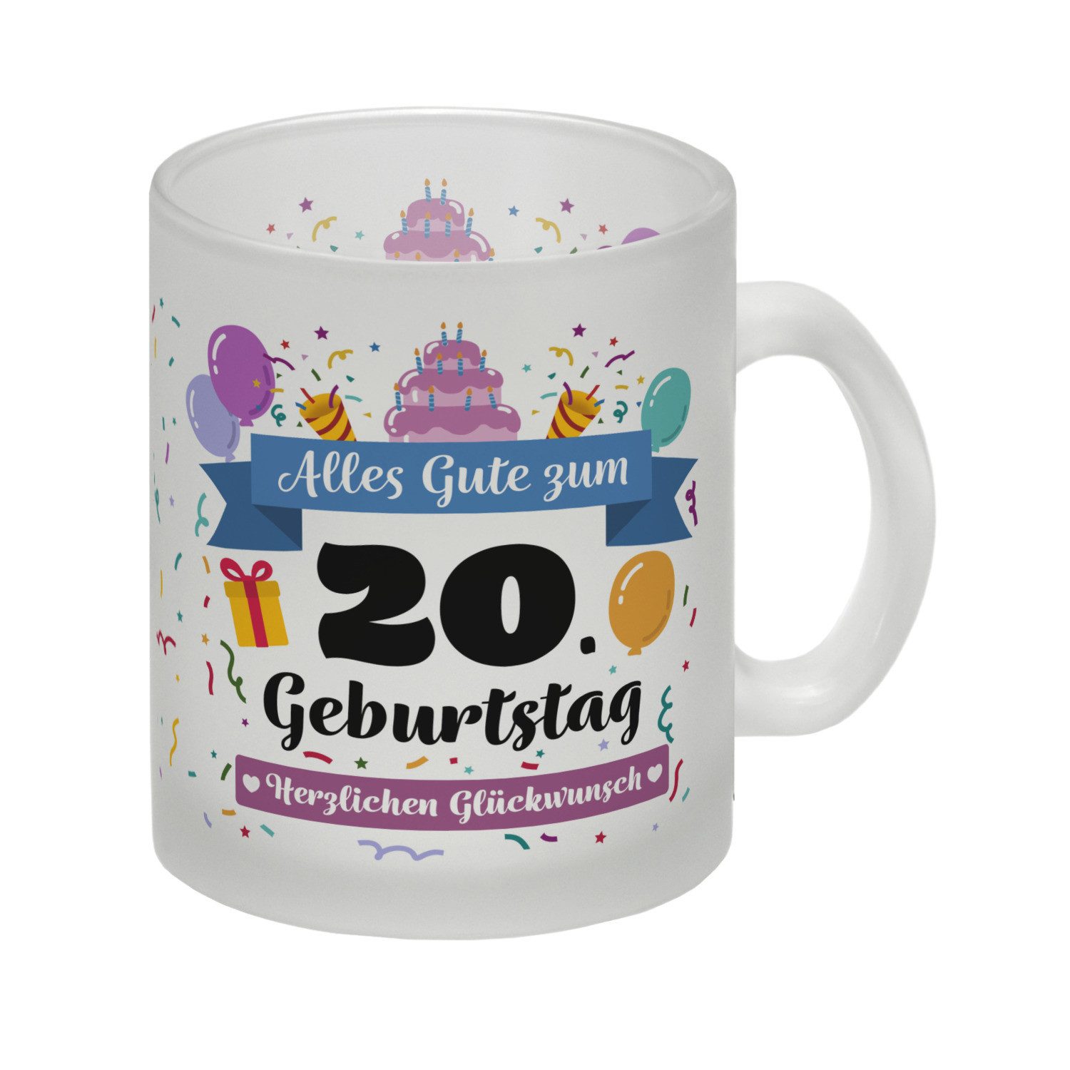 Speecheese Tasse 20 Geburtstag Glas Tasse Mit Lustigem Spruch Alles Gute