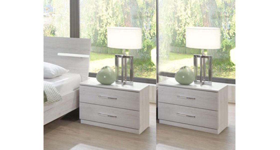 Wimex Nachtkonsole 2 Er Set Nachtkonsolen Anna 805 Weißeiche 858718