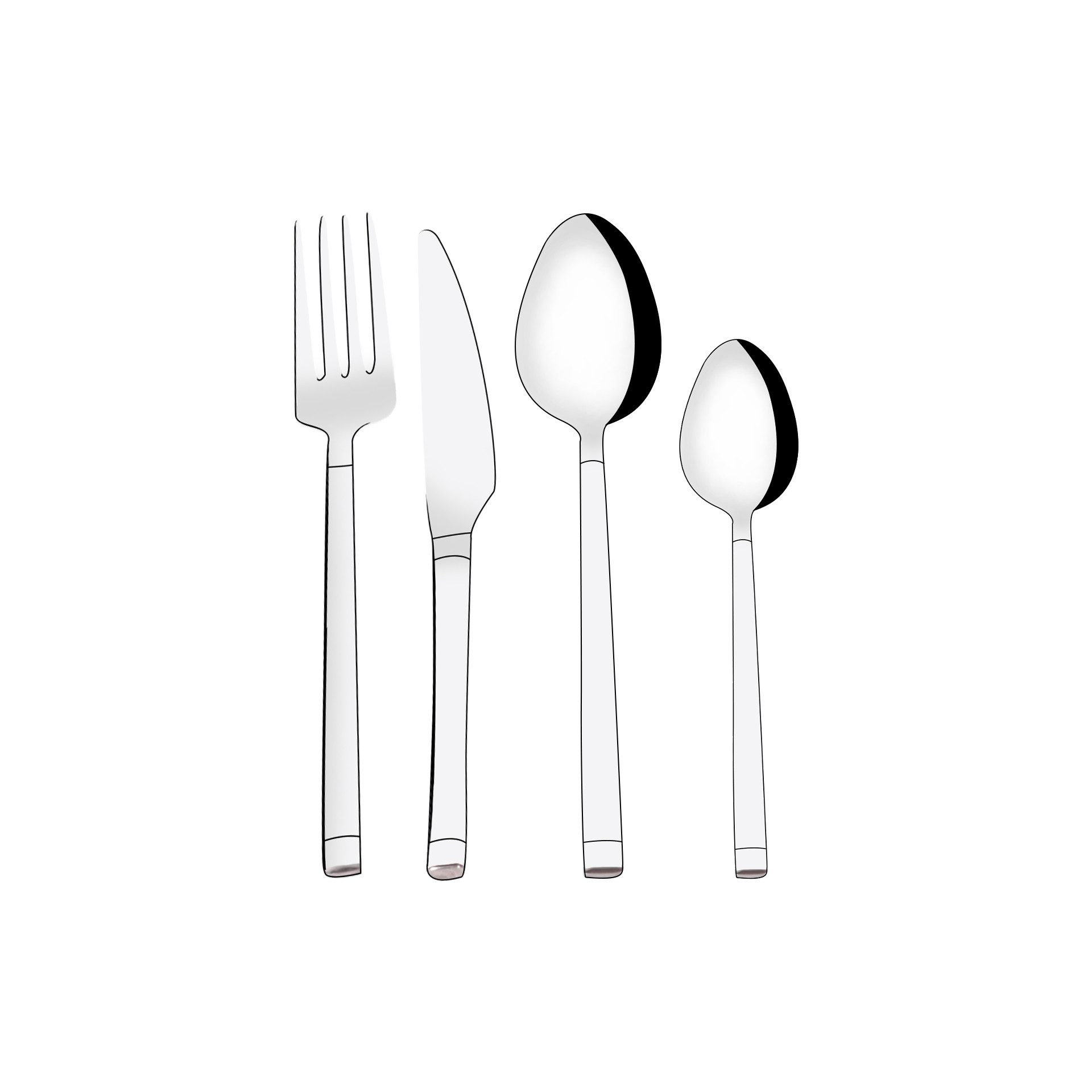 Serenk Besteck Set Serenk Barcelona Edelstahl Besteckset 24 Teilig Für