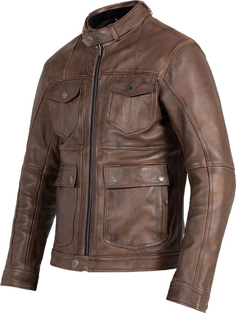 John Doe Motorradjacke Leather Jacket Drifter Brown