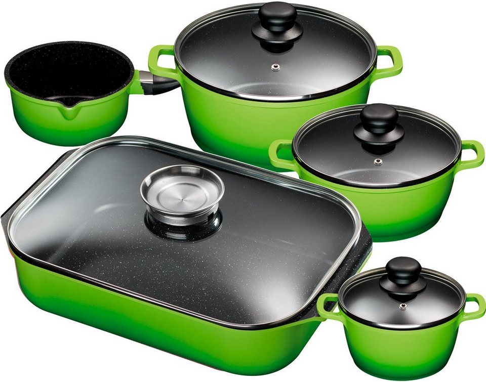 King Topf Set Aluminiumguss Set 5 Tlg Je 1 Kochtopf 162024 Cm
