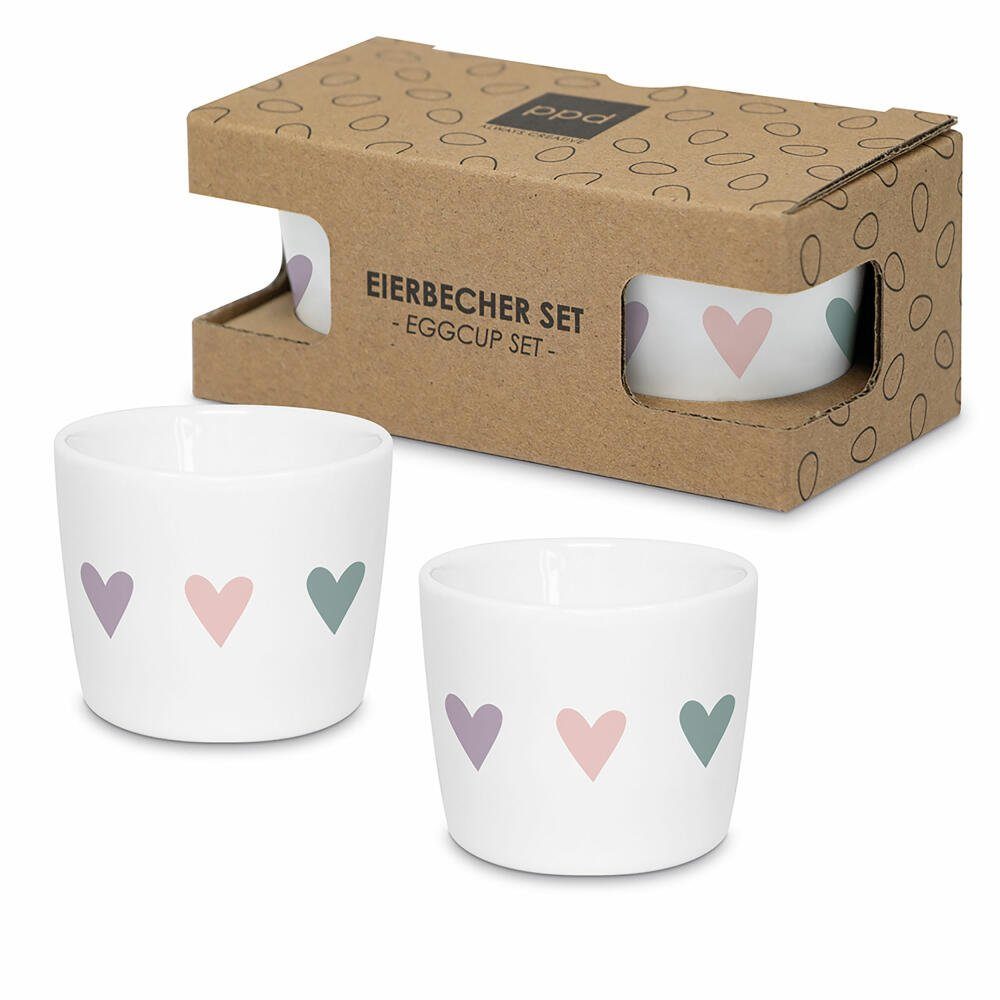 PPD Eierbecher Heart Infusion Egg Cup Set 2-tlg., Geschenkbox aus Karton