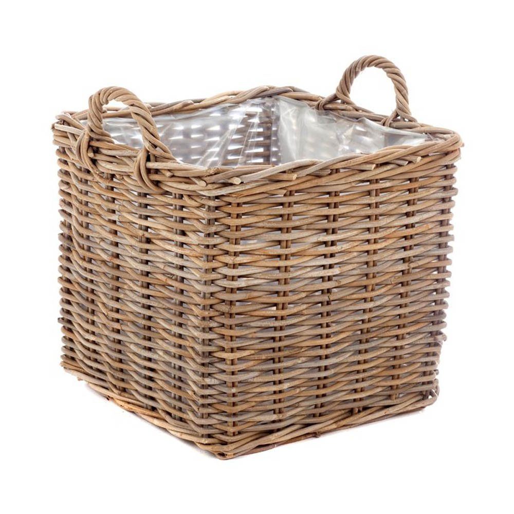 Grafelstein Blumentopf Pflanzkorb Square Braun Aus Kooboo Rattan
