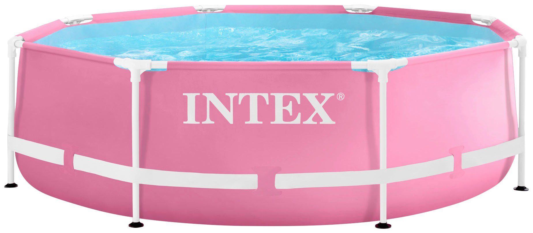 Intex Framepool PINK METAL, ., In nur 30 Minuten aufgebaut und ...