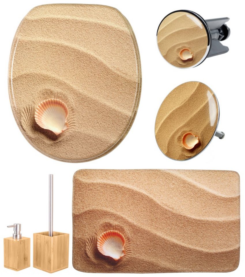 Sanilo Badaccessoire Set Clam Komplett Set 6 Tlg Bestehend Aus Wc