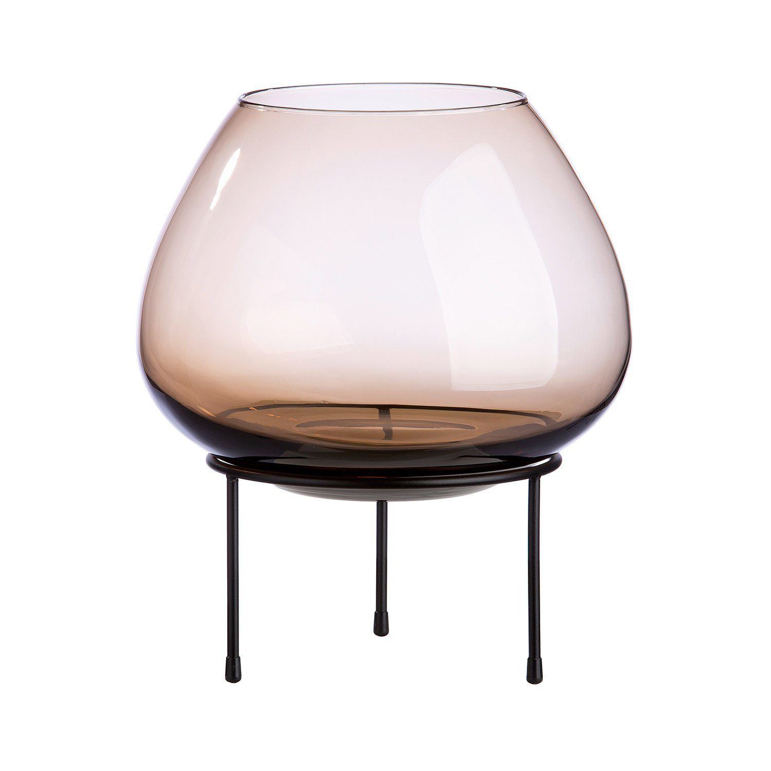 Gilde Kerzenständer Gilde Windlicht Vitu Braun H 30cm X D 26cm