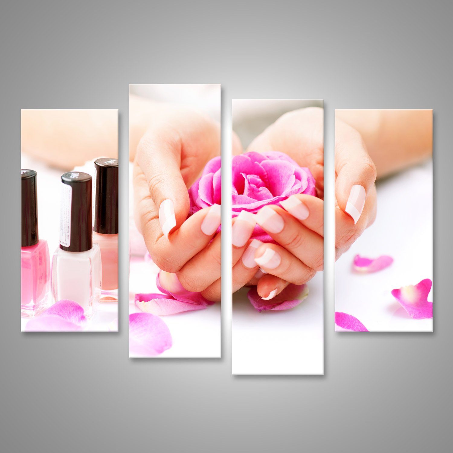 islandburner Leinwandbild Bild auf Leinwand Maniküre Und Hände Spa Schöne Frau Hände Closeup Wa