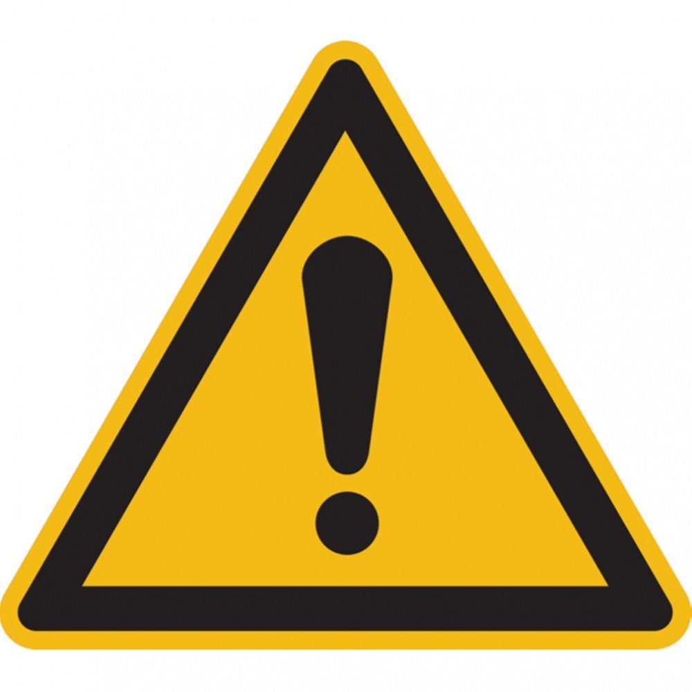 Dreifke Hinweisschild Warnschild, Allgemeines Warnzeichen, W001 - ASR A1.3 (DIN EN ISO 7010)